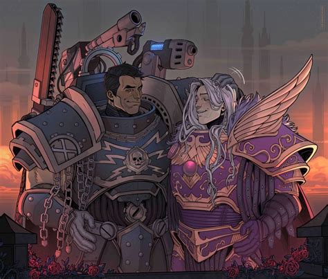 Fulgrim And Ferrus Manus Warhammer 40k Drawn By Nataliakikicheva