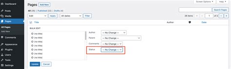 Bulk Edit Add Password Protected To Page And Post Status Options