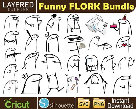 Flork Meme Svg And Png Bundle Florkofcows Meme Svg And Png Etsy Finland