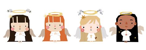 귀여운 천사 아이 벡터 아이 캐릭터 결혼식 부활절 기독교 상징 기도 평화 소녀 일러스트 세트 만화 성경 사랑 스러운 크리스마스 스티커 겨울에 대한 스톡 벡터 아트 및 기타