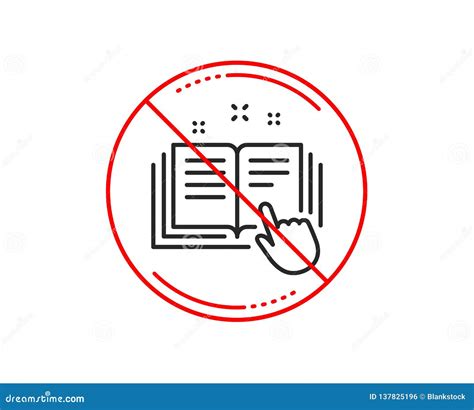 Technical Documentation Line Icon Instruction Sign Vector Stock Vector Illustration Of Hand