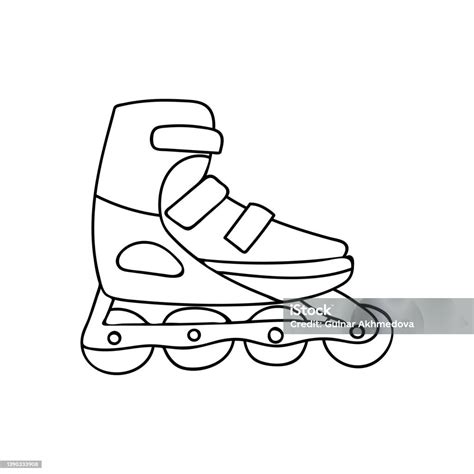 낙서 롤러 는 벡터에서 그림을 스케이트 손으로 그린 롤러 스케이트 벡터그림 벡터의 낙서 롤러 스케이트 아이콘 스케이트 스포츠 신발류에 대한 스톡 벡터 아트 및 기타 이미지