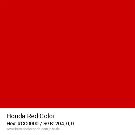 Honda Brand Color Codes