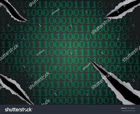Green Binary Computer Code Abstract Numeral Stock Vector Royalty Free