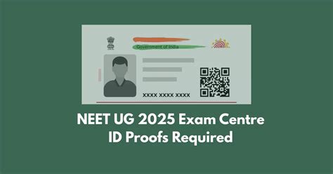 Neet Ug 2025 Exam Centre Id Proofs Required Admit Card And Postcard Size Photograph