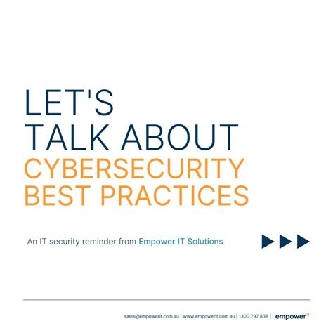 Empower It Solutions On Linkedin Cybersecurity Bestpractices Empowerit Australia