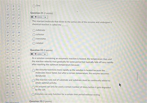 Question 21 2 Points The Reactant Studyx