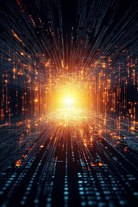 Digital Datahighway Stream Of Binary Code For Information Technology