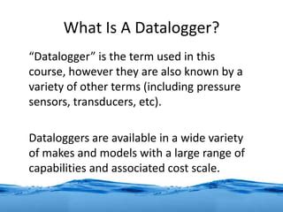 Basic Datalogger Water Level Measurement PPTX