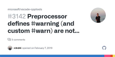 Preprocessor Defines Warning And Custom Warn Are Not Supported · Issue 3142 · Microsoft