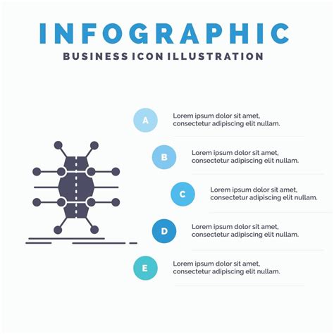 Distribution Grid Infrastructure Network Smart Infographics Template For Website And