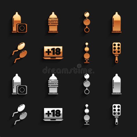 Set Laptop With 18 Plus Content Condom Spanking Paddle Anal Beads