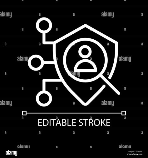 Access Control Pixel Perfect White Linear Icon For Dark Theme Stock Vector Image And Art Alamy