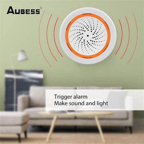 Aubess Zigbee Tuya Wireless Sound Light Sensor Battery Built In Smart