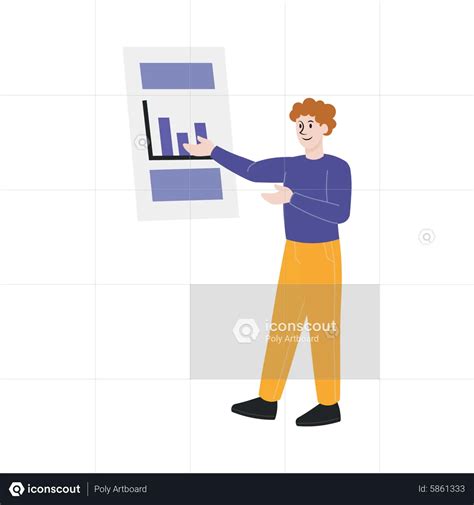 Best Premium Man Presenting Graph Illustration Download In Png And Vector