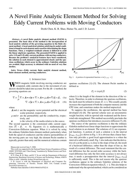 pdf a novel finite analytic element method for solving eddy current