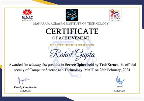 Rahul Gupta On Linkedin Techxtract Secretcipherchallenge Codingninjas Mait Codingjourney