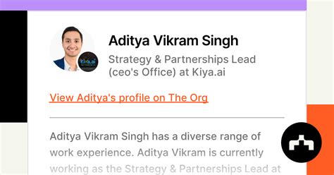 Aditya Vikram Singh Strategy And Partnerships Lead Ceos Office At