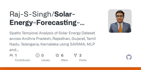 GitHub Raj S Singh Solar Energy Forecasting Using Deep Learning And Time Series Models Spatio