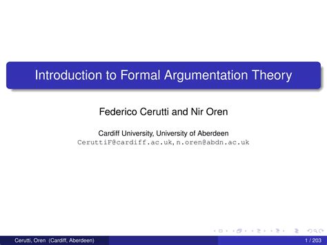 introduction to formal argumentation theory pdf