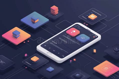toolkit ui ux scene creator mobile application design stock