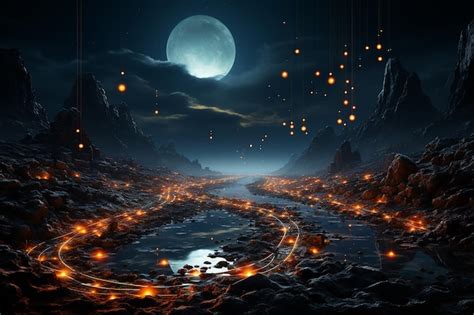 Premium Ai Image Micro Particle Trail Background