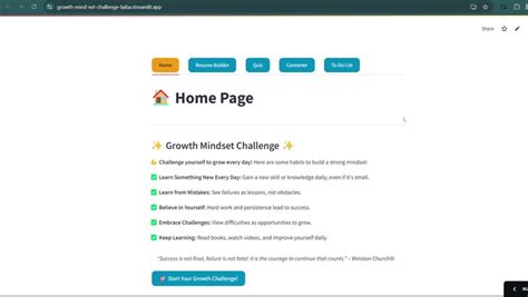 growthmindset python streamlit tech governorhouseitinitiative