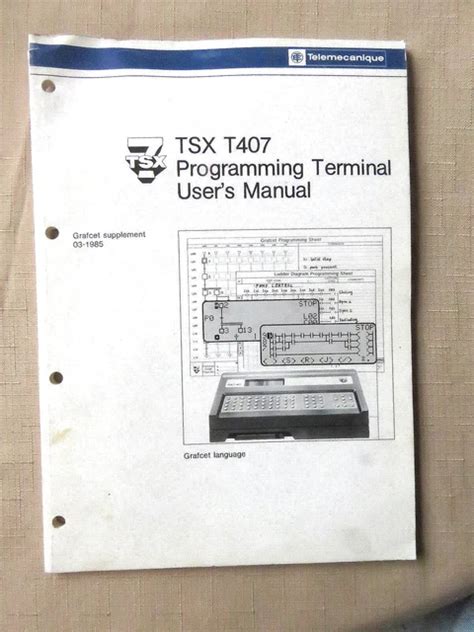 Telemecanique Tsx T407 Programming Terminal Manual A4 Size Old Stock £550 Picclick Uk