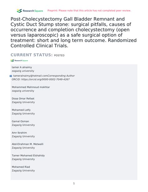Pdf Post Cholecystectomy Gall Bladder Remnant And Cystic Duct Stump Stone Surgical Pitfalls