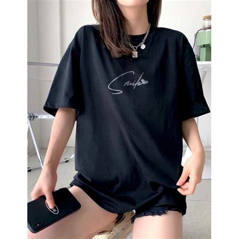 Smile Statement Tees Minimalist For Men And Women High Quality Cotton Casual Shopee Philippines