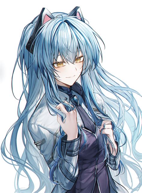 Safebooru 1girl Absurdres Ao No Kiseki Blue Hair Cat Ear Hairband