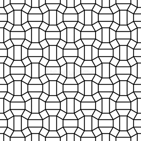 Vector Hipster Seamless Geometry Pattern Grid Black And White Abstract