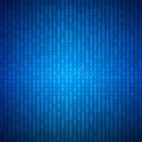 Abstract Stream Of Binary Matrix Code On Blue Screen Binary Computer
