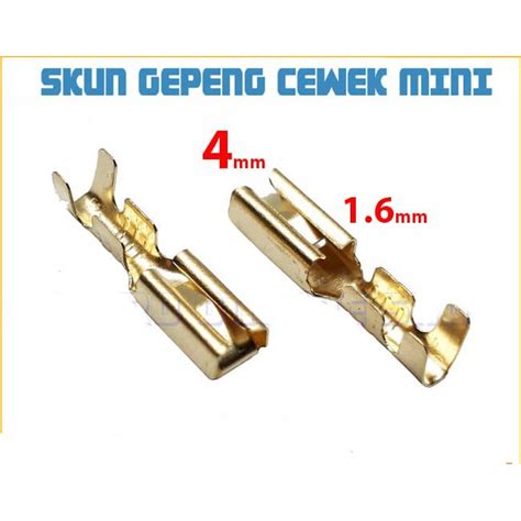 Jual Skun Kabel Gepeng Mm Cewek Female Kecil Soket Skun Kabel Motor Shopee Indonesia