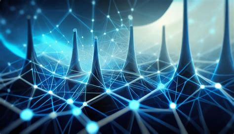 Premium Photo Abstract Digital Network Connection Blue Background 3d Rendering
