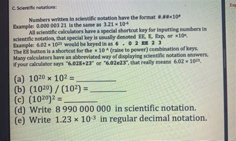 solved scientific notations numbers written in scientific notation