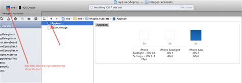 Ios Xcode Target Icon Not Displayed Stack Overflow