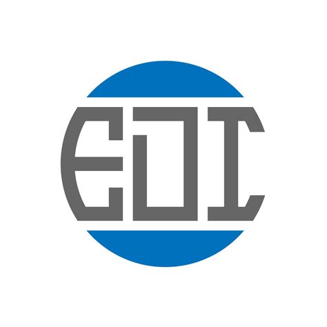 Edi Letter Logo Design On White Background Edi Creative Initials Circle Logo Concept Edi