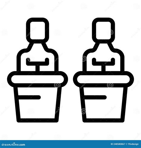 Sex Education Speaker Icon Outline Vector Gender Health Stock Vector