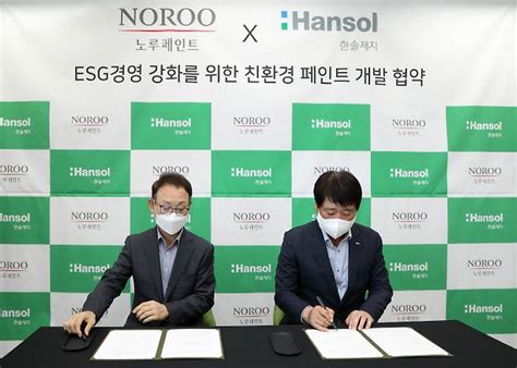 한솔제지 노루페인트와 친환경 페인트 개발나노셀룰로오스 기술 적용