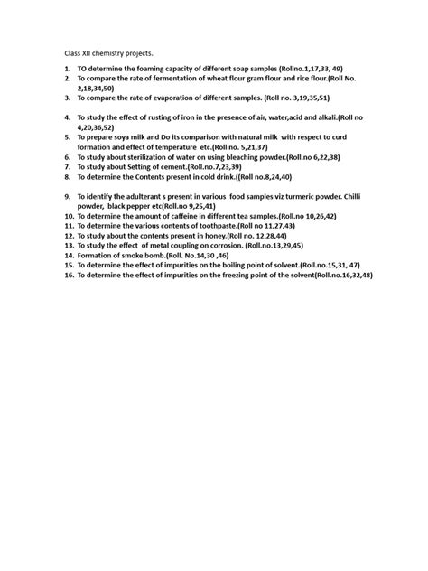 Chemistry Projects 22 Pdf