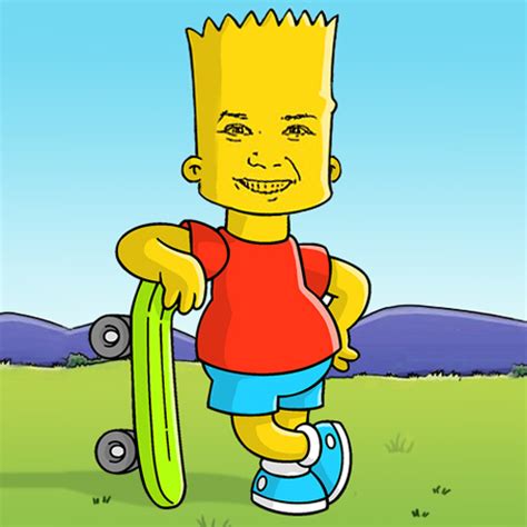 Bart Simpson Face In Hole Photo Montage Online