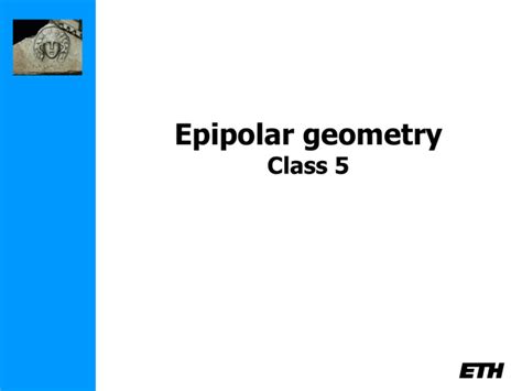 Epipolar Geometry