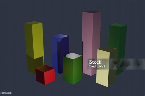 어두운 배경에 여러 가지 빛깔의 비즈니스 히스토그램 막대 그래프 공간을 복사합니다 금융 시장과 기호 은행 개념 금융 및 경제 차트 성장과 위기의 단계 3d 렌더링 기둥