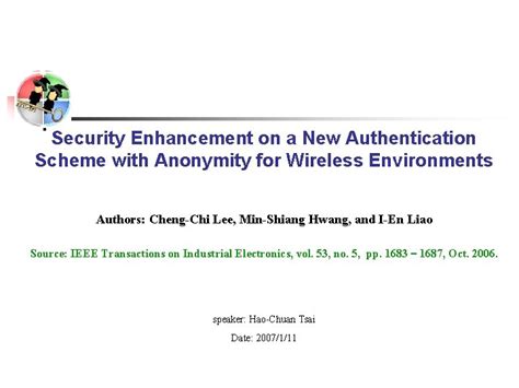 Security Enhancement On A New Authentication Scheme With