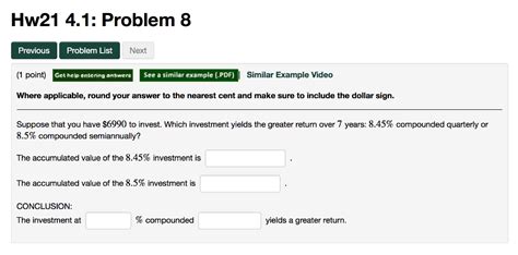 Solved Hw21 4 1 Problem 8 Previous Problem List Next 1 Chegg Com