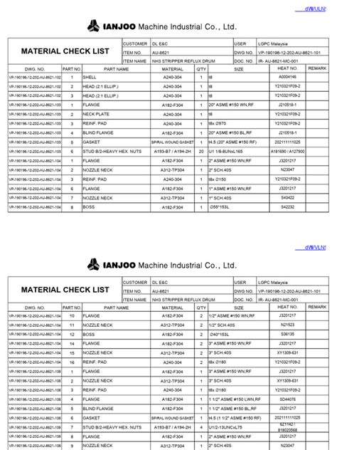 Material Tracebility Report Pdf
