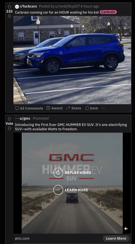 reddit s advertising algorithm needs some work r fuckcars
