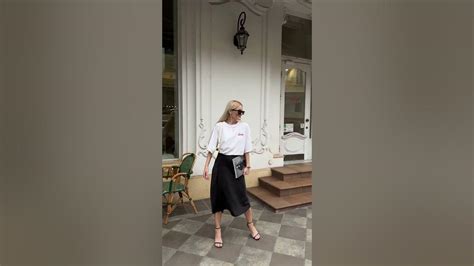 Жіноча шовкова спідниця міді Youtube