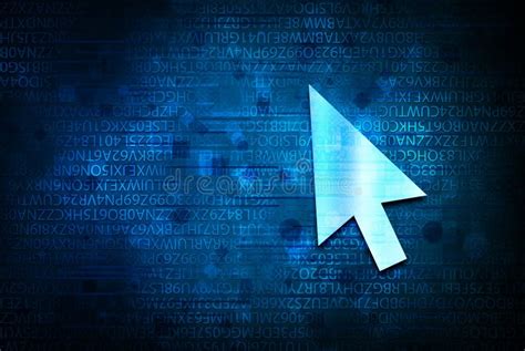 Cursor Icon Abstract Blue Background Illustration Design Stock Illustration Illustration Of